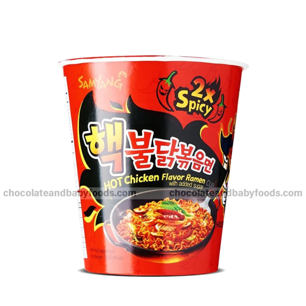 Samyang 2x Spicy Hot Chicken Flavor Ramen Cup Noodles 70gm ...